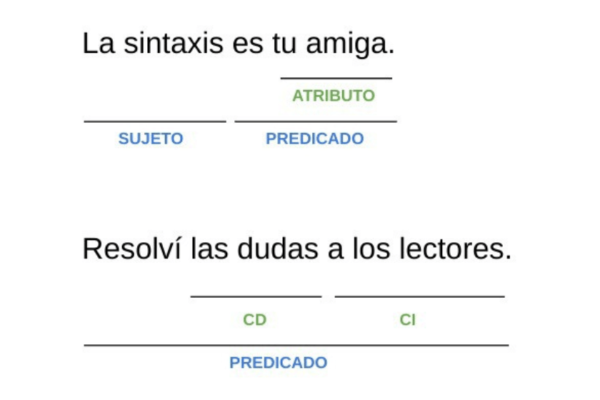 Los complementos del predicado: atributo, complemento directo e indirecto